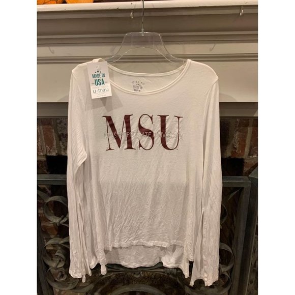 u trau | Tops | Nwt Mississippi State Longsleeve White Shirt Wmns Large ...